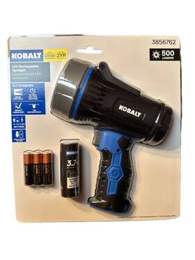 KOBALT 3856762 Led Dual Power Rechargeable Spotlight
