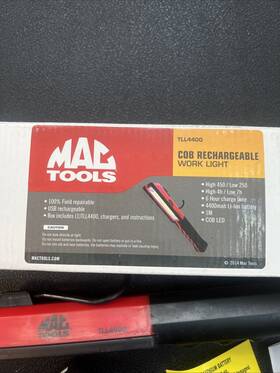 MAC TOOLS TLL4400 Light Rechargeable Cob Led Lithium Auto